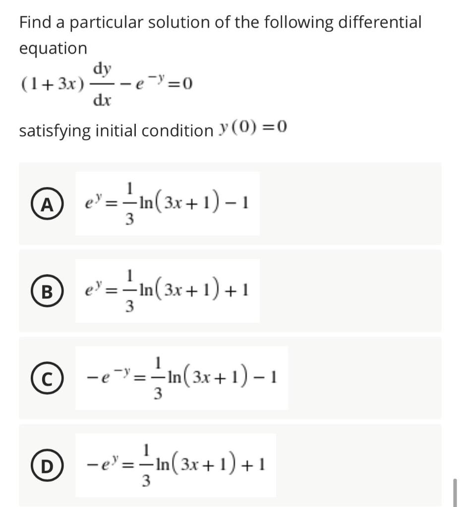 Solved Find a particular solution of the following | Chegg.com