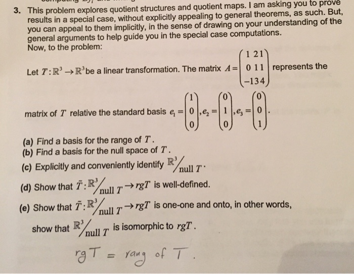 Solved This problem explores quotient structures and | Chegg.com