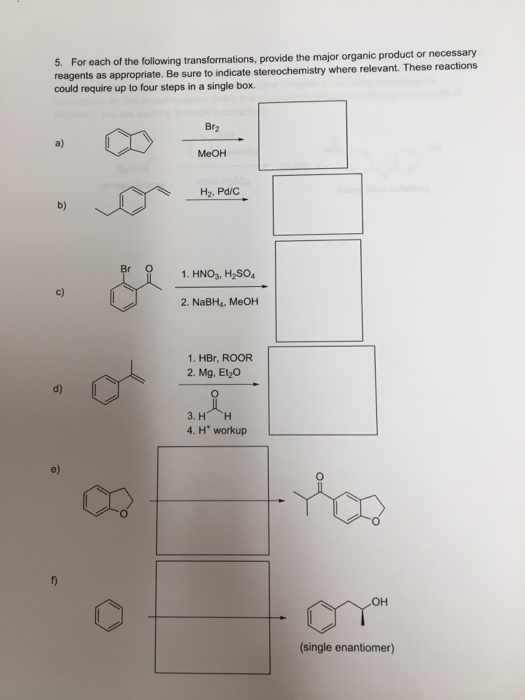 Solved 5. For each of the following transformations, provide | Chegg.com