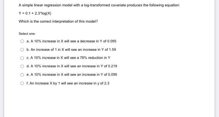 Solved A simple linear regression model with a | Chegg.com