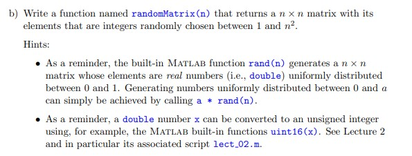 Solved Exercise 3 A magic square is a nxn matrix composed of | Chegg.com