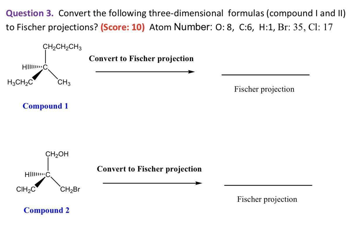 Solved Question 3. Convert the following three-dimensional | Chegg.com