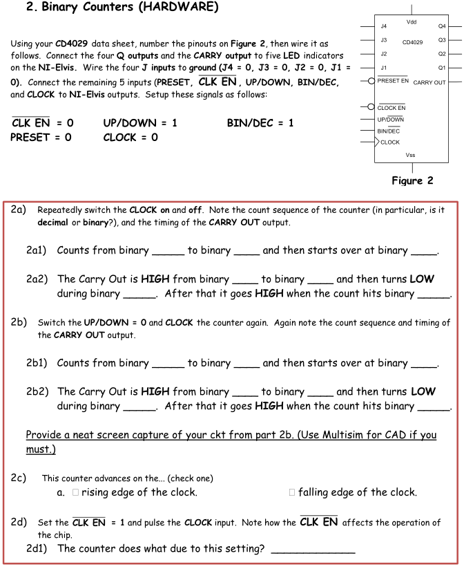 Solved Using your CD4029 data sheet, number the pinouts on | Chegg.com