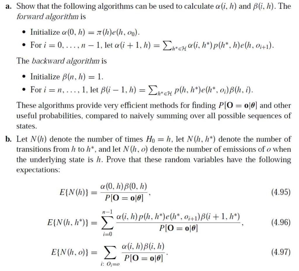 Solved A Hidden Markov Model Hmm Can Be Used To Describe