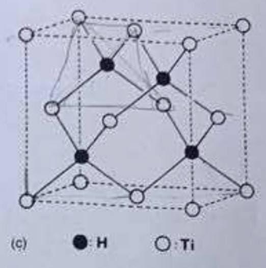 Solved TiH is an interstitial compound and its crystal | Chegg.com