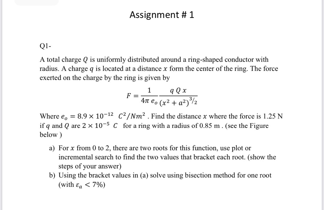 Q1 A Total Charge Q Is Uniformly Distributed Around