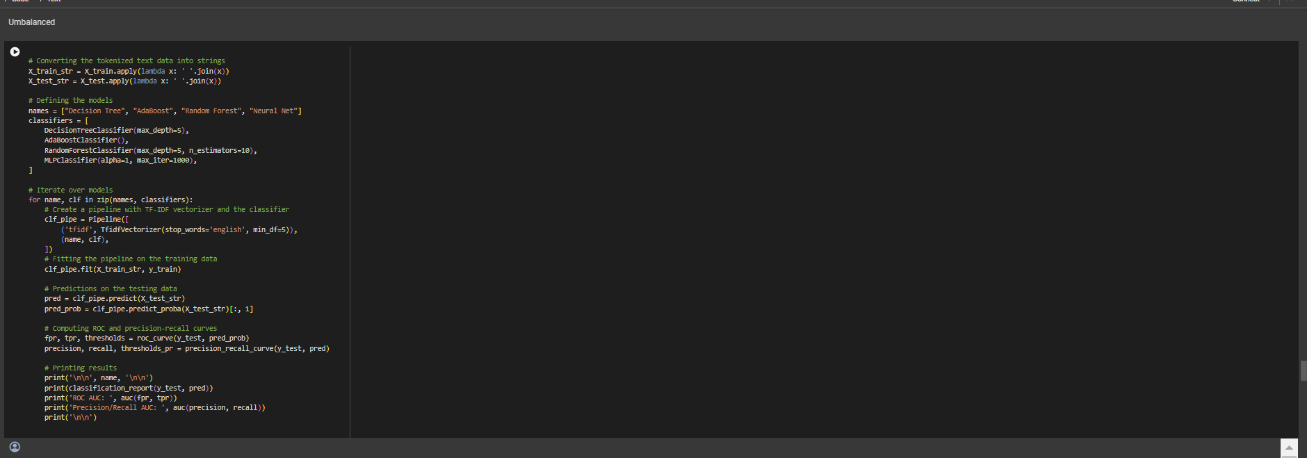 Solved \# Converting the tokenized text data into strings | Chegg.com