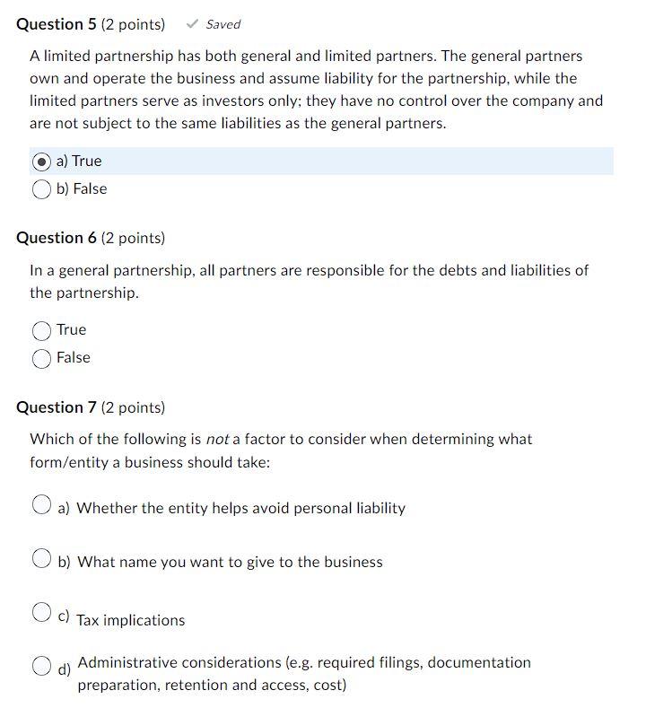 Solved A limited partnership has both general and limited | Chegg.com
