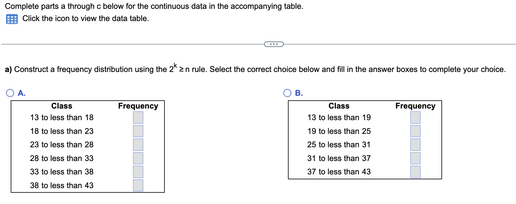 Complete Parts A Through C Below For The Continuous 