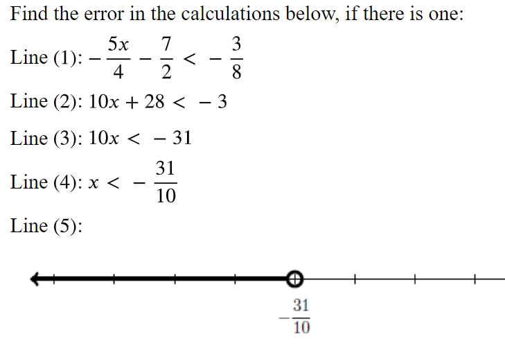 Solved Find the error in the calculations below, if there is | Chegg.com