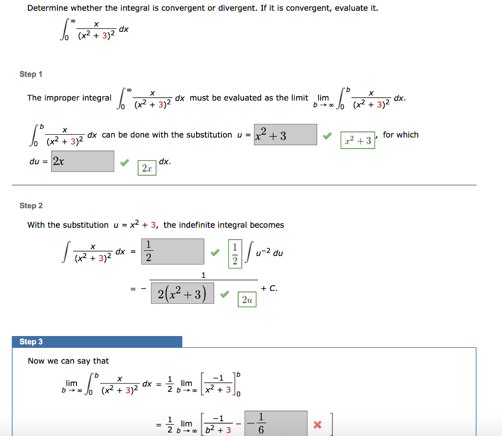 Solved Determine whether the integral is convergent or | Chegg.com