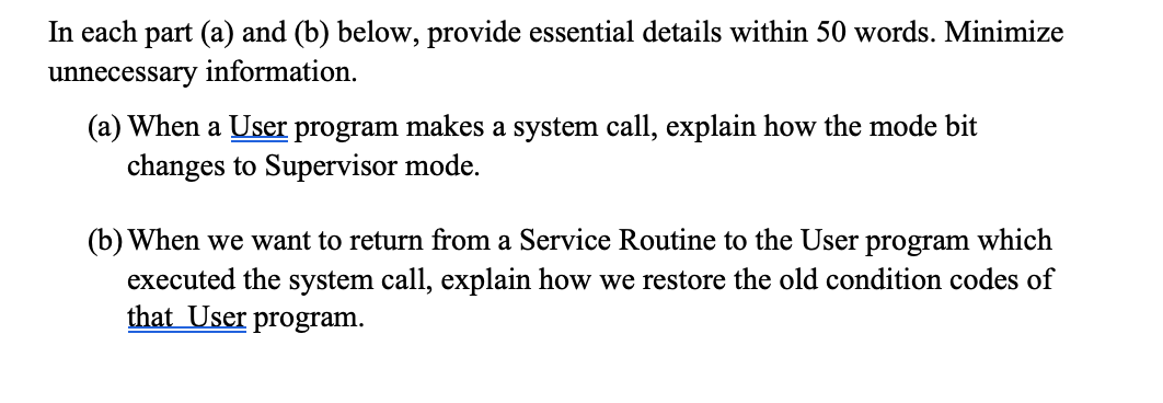 Solved In each part (a) and (b) below, provide essential | Chegg.com
