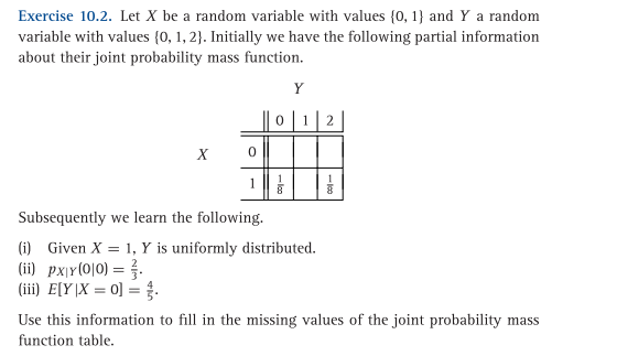 Solved Exercise 10.2. Let X be a random variable with values | Chegg.com