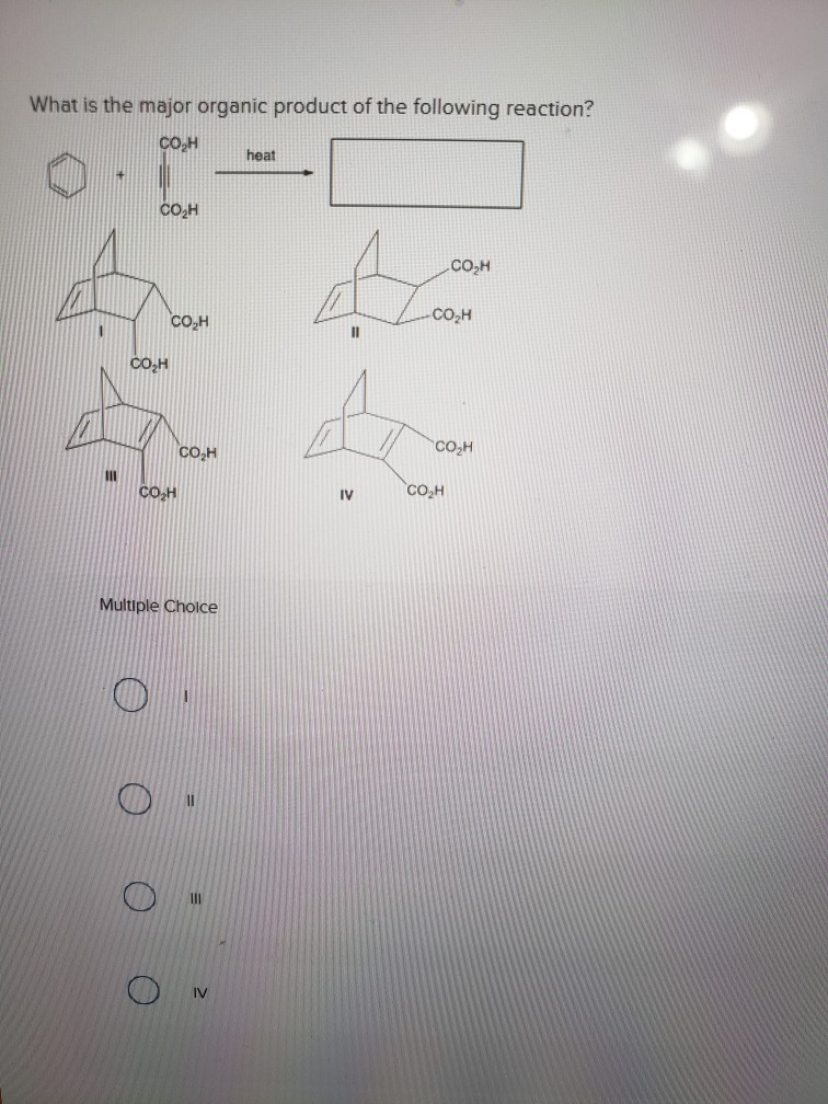 Solved What is the major organic product of the following | Chegg.com