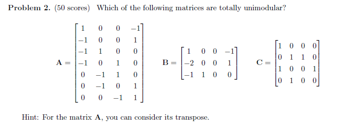 Solved Problem 2. (50 scores) Which of the following | Chegg.com
