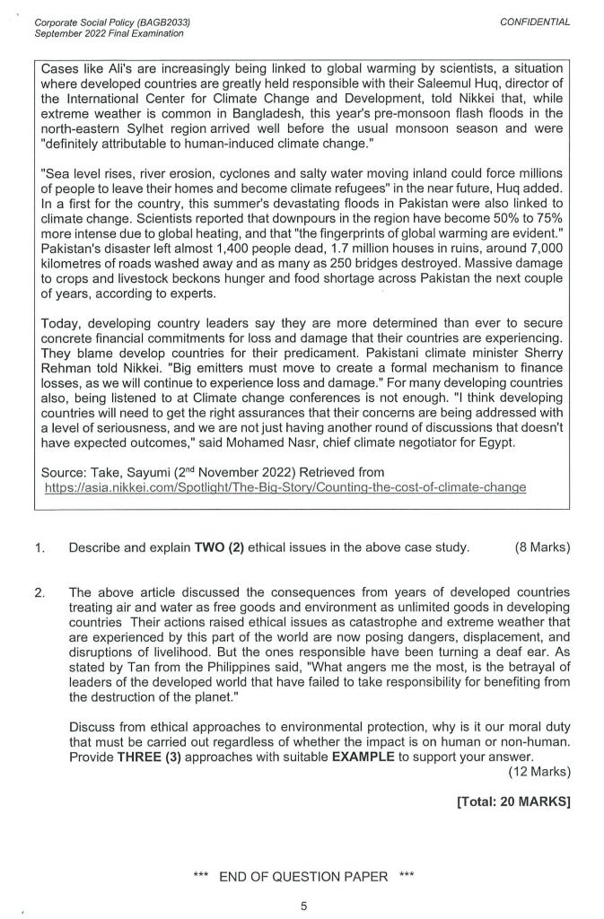 Solved SECTION B [20 MARKS] There is ONE (1) Article in this | Chegg.com