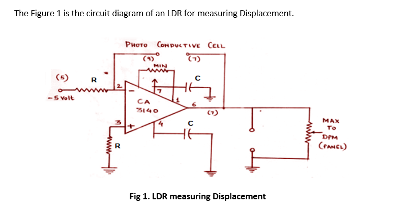 Solved The Figure 1 is the circuit diagram of an LDR for | Chegg.com