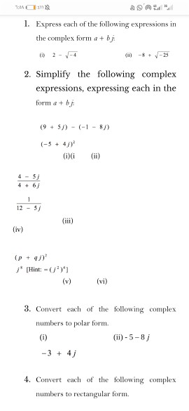 Solved 1:21 1. Express each of the following expressions in | Chegg.com