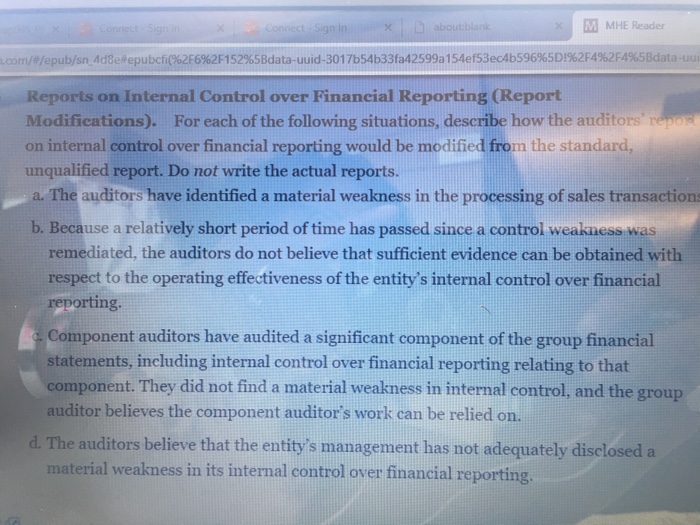 Solved For each of the following situations, describe how | Chegg.com