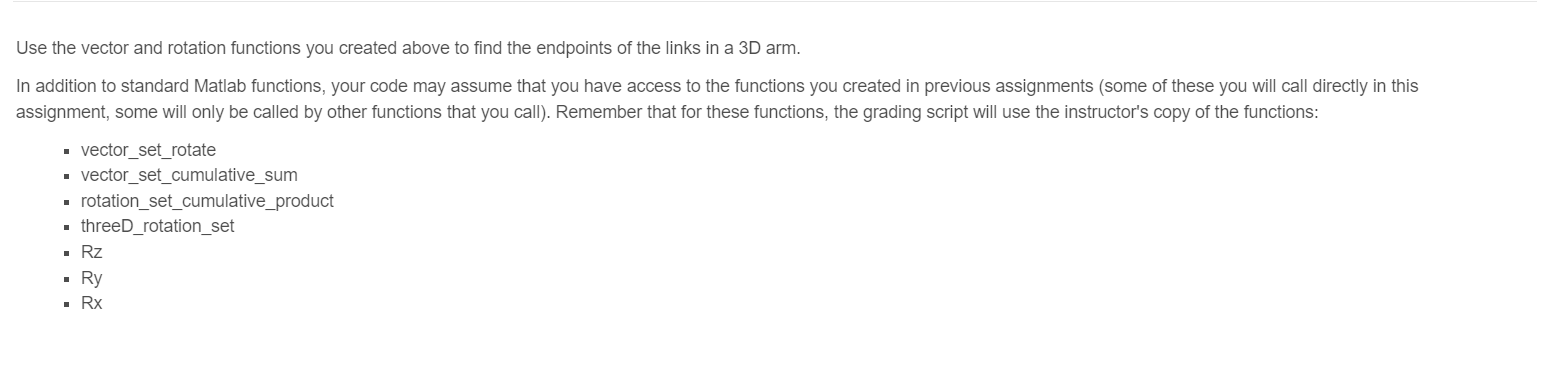 Solved Use the vector and rotation functions you created | Chegg.com