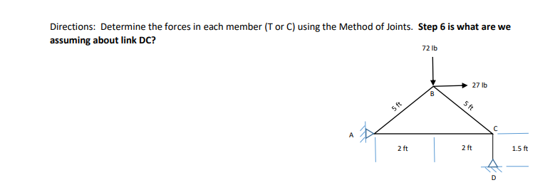 Solved Directions: Determine the forces in each member T or | Chegg.com