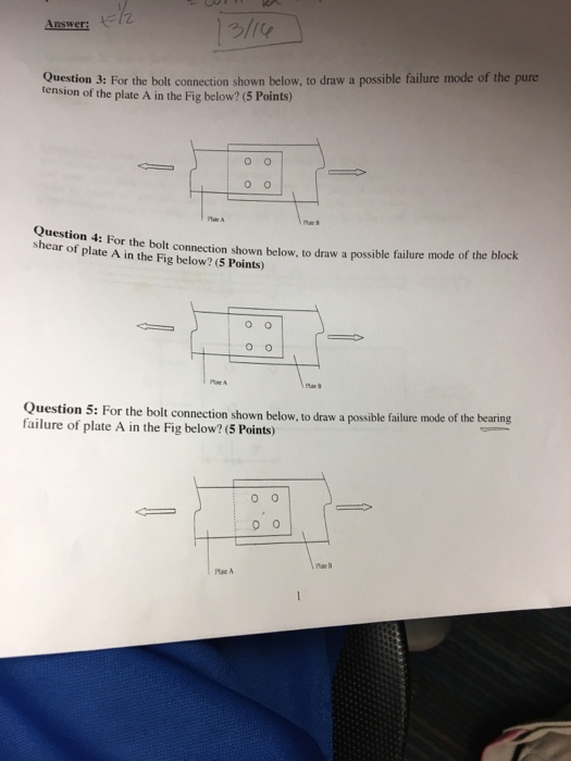 Solved For the bolt connection shown below, to draw a | Chegg.com