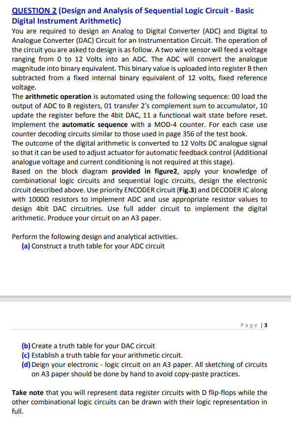 Solved QUESTION 2 (Design and Analysis of Sequential Logic | Chegg.com