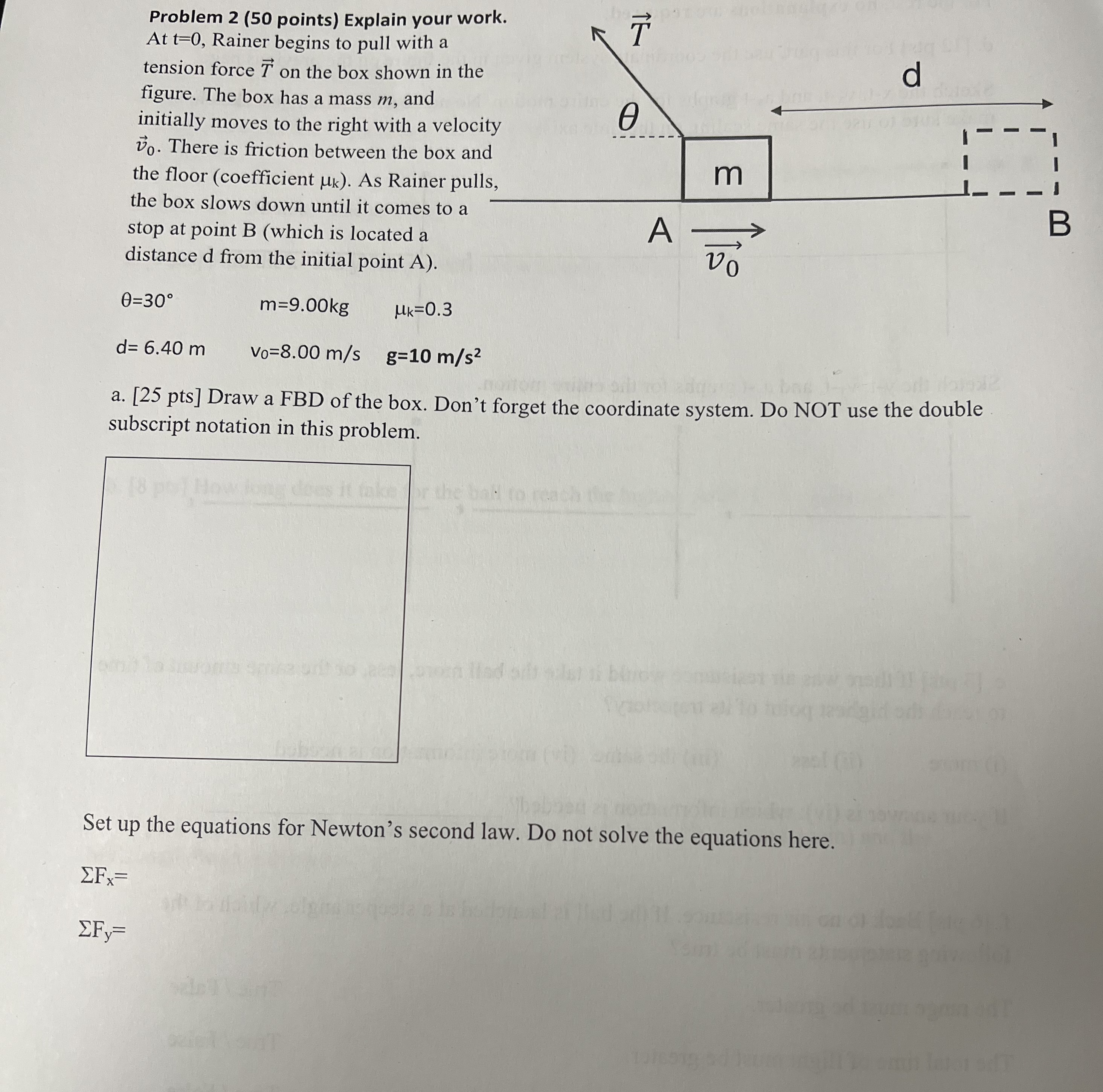 Solved Problem 2 (50 points) Explain your work. At t=0, | Chegg.com