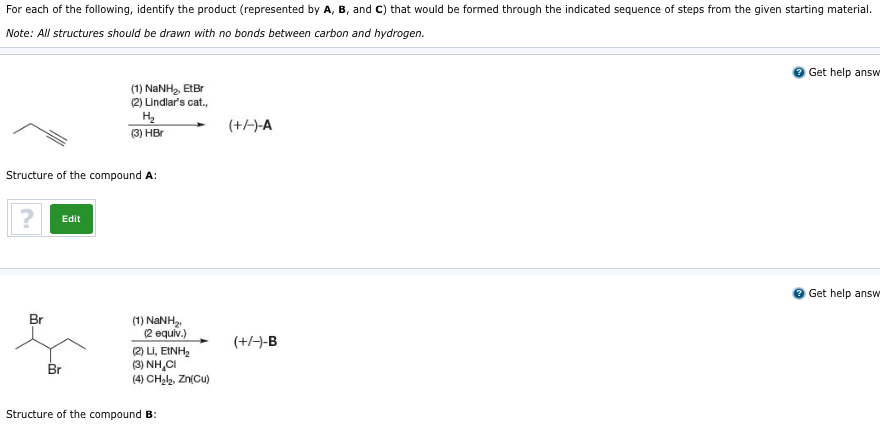 Solved For each of the following, identify the product | Chegg.com