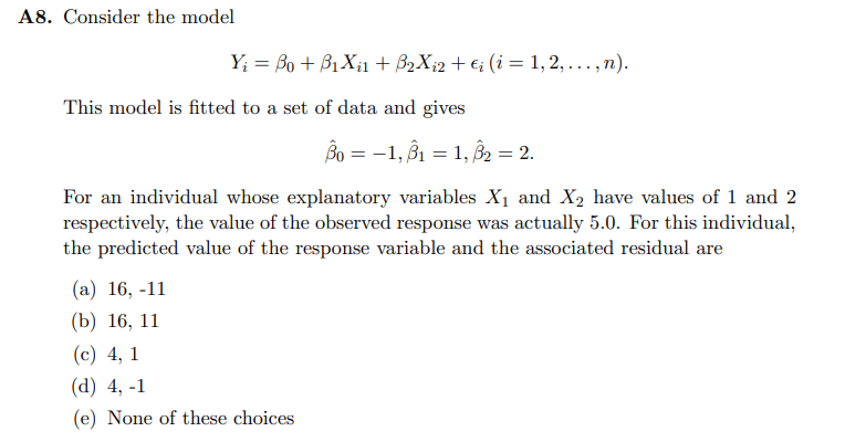 Solved A8. Consider the model | Chegg.com
