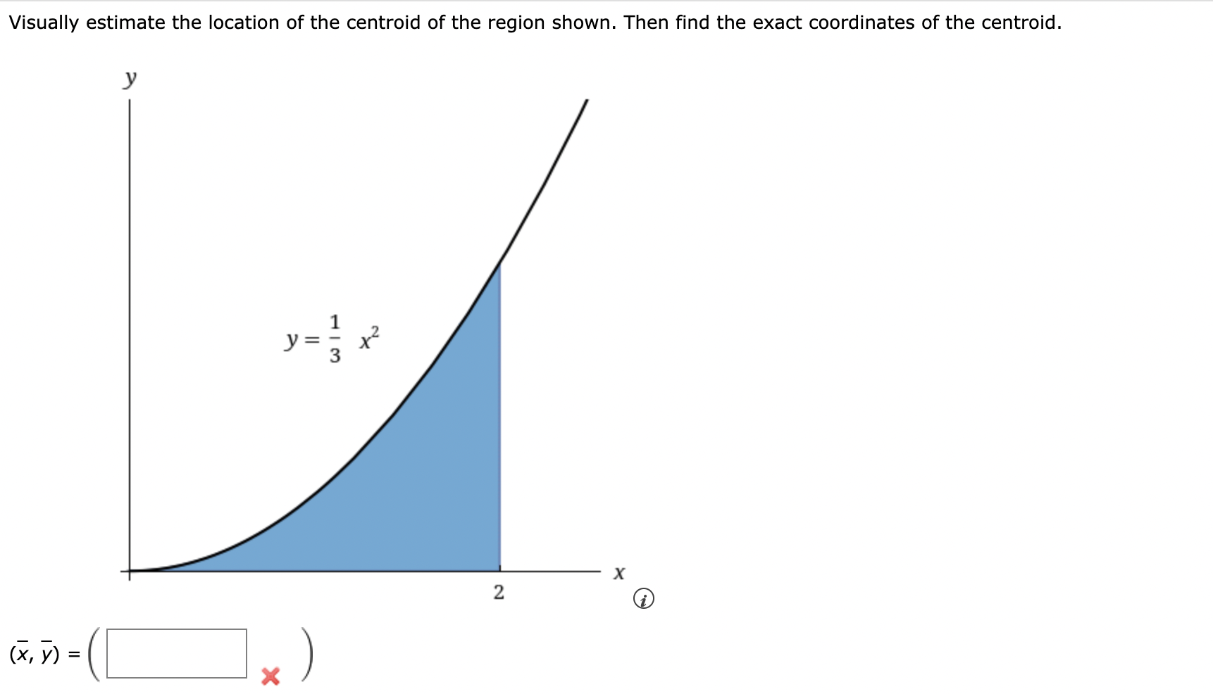 Solved Visually estimate the location of the centroid of the | Chegg.com