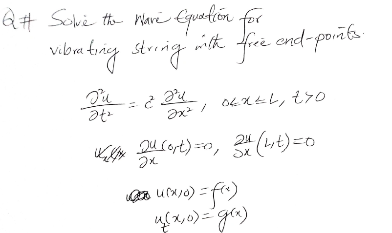 Solved Q\# Solve the Ware Equation for vibrating string with | Chegg.com