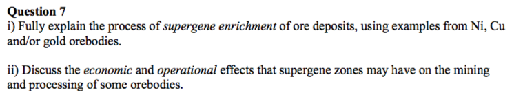 Solved Question 7 i) Fully explain the process of supergene | Chegg.com