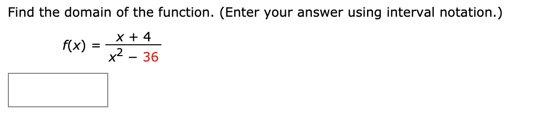 Solved Find the domain of the function. (Enter your answer | Chegg.com