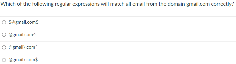 Solved What does this regular expression match? ∧[ab] Any | Chegg.com