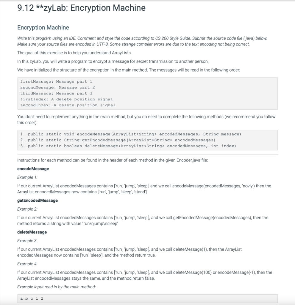 Solved Encryption Machine Write this program using an IDE. | Chegg.com