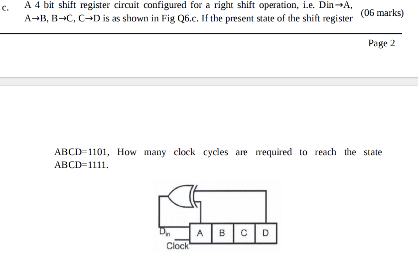 Solved ABCD=1101, ﻿How many clock cycles are rrequired to | Chegg.com