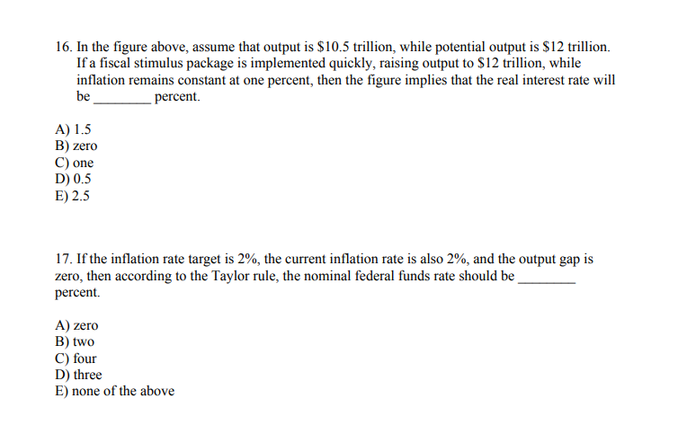 Solved Aggregate Demand and Supply Analysis 15. In the | Chegg.com