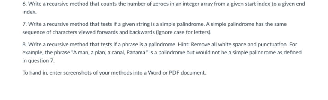 Solved 6. Write a recursive method that counts the number of | Chegg.com