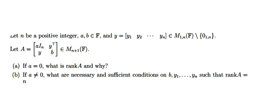 Solved Let n ﻿be a positive integer, a,binF, and | Chegg.com