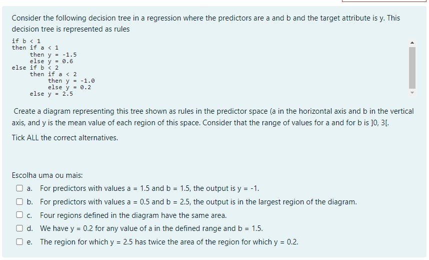 Solved Consider the following decision tree in a regression | Chegg.com