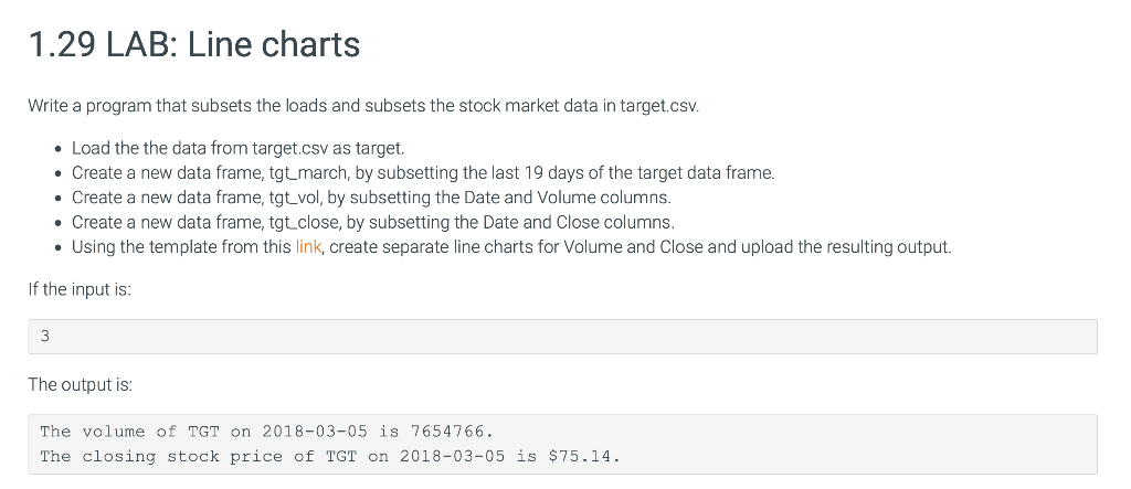 Solved 1.29 LAB: Line charts Write a program that subsets | Chegg.com
