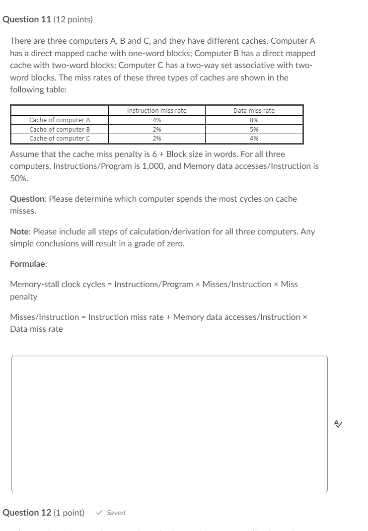 Solved Question 11 (12 points) There are three computers A, | Chegg.com