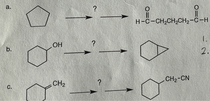 Solved The following transformations can be carried out in | Chegg.com