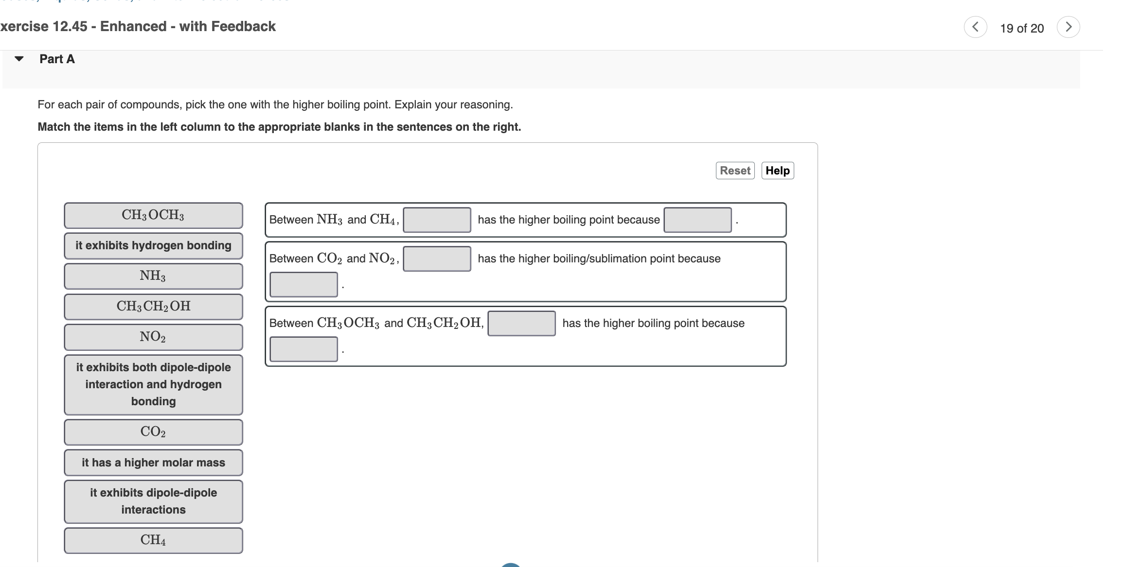 Solved For each pair of compounds, pick the one with the | Chegg.com