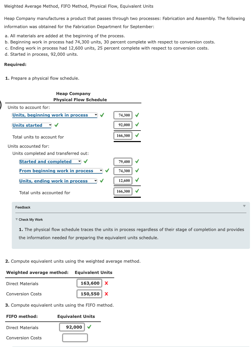 Solved Weighted Average Method, FIFO Method, Physical Flow, | Chegg.com