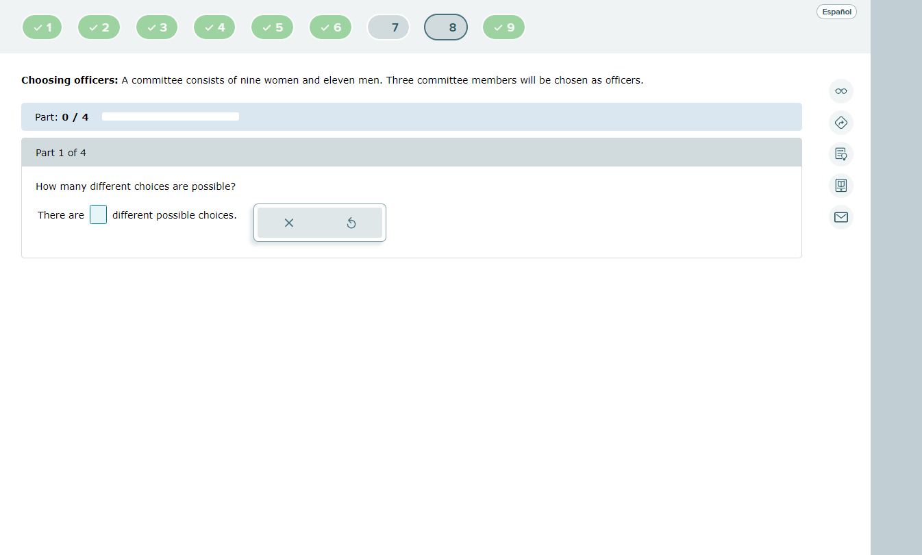 Solved 3 4 5 6 7 Choosing officers: A committee | Chegg.com