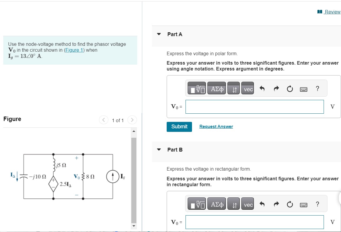 Solved Use the node-voltage method to ﻿find the phasor | Chegg.com