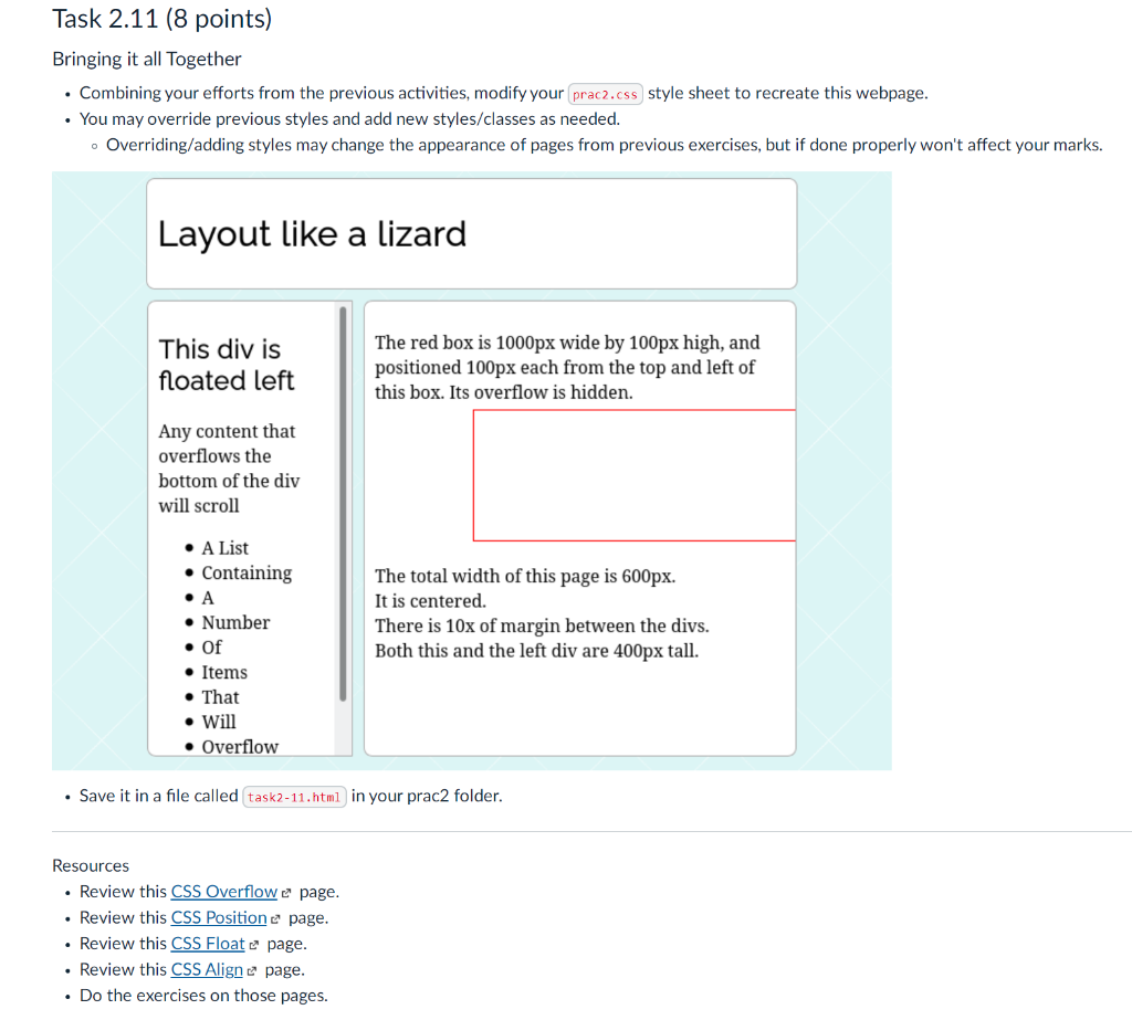 Solved Task 2.11 (8 points) Bringing it all together . | Chegg.com