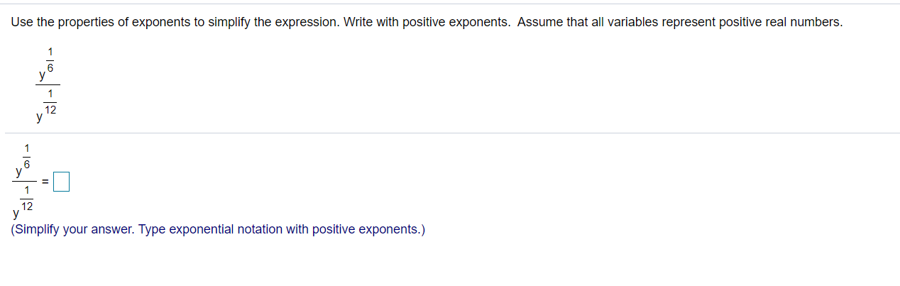 Solved Use the properties of exponents to simplify the | Chegg.com